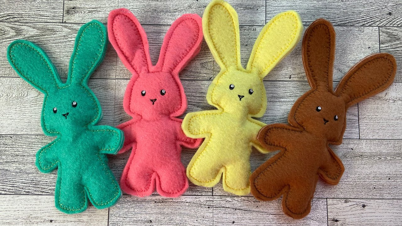 Machine Embroidery Bunny Stuffies -Stitch Along With Me. - YouTube