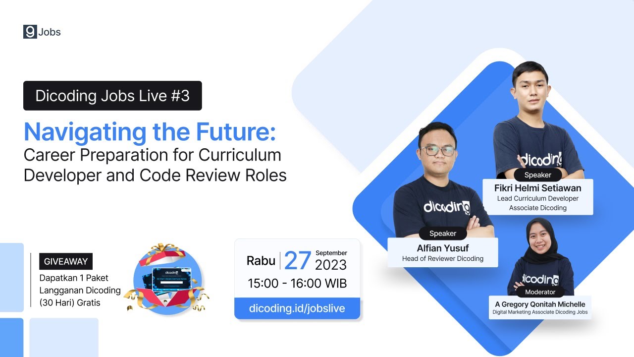 Dicoding Jobs Live #3 - Career Preparation for Curriculum Developer ...