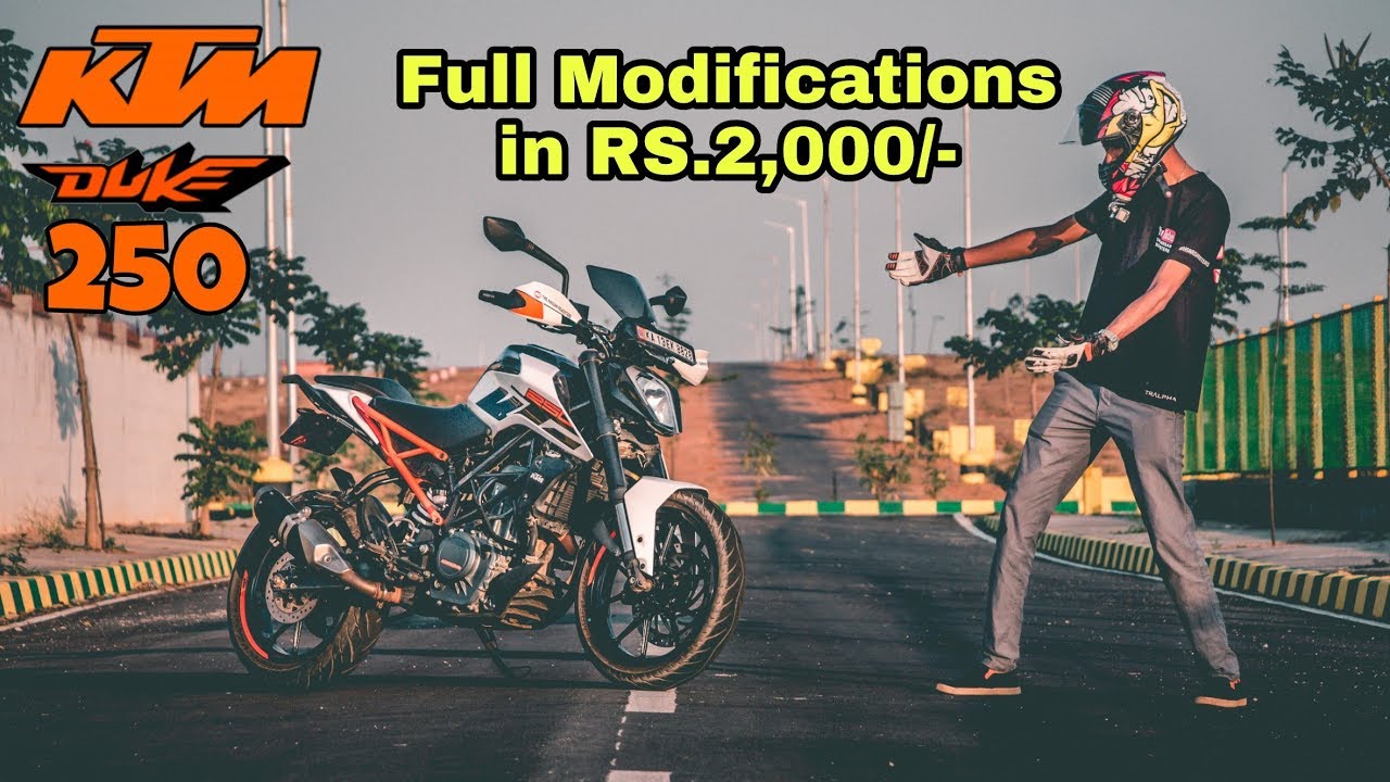 KTM Duke 250 complete Modification in just Rs.2000| Cheap & Best. - YouTube