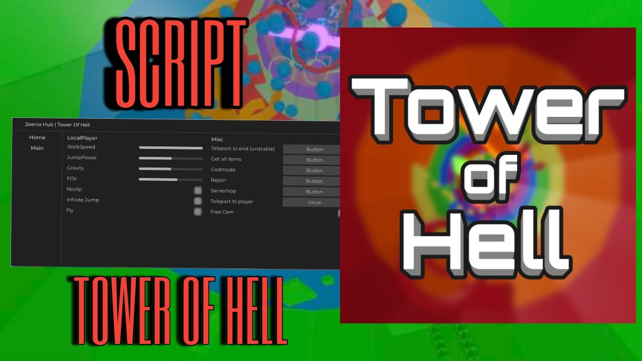 TOWER OF HELL OP SCRIPT (INF JUMP, FLY, TP TO END, GIVE ALL ITEMS ...