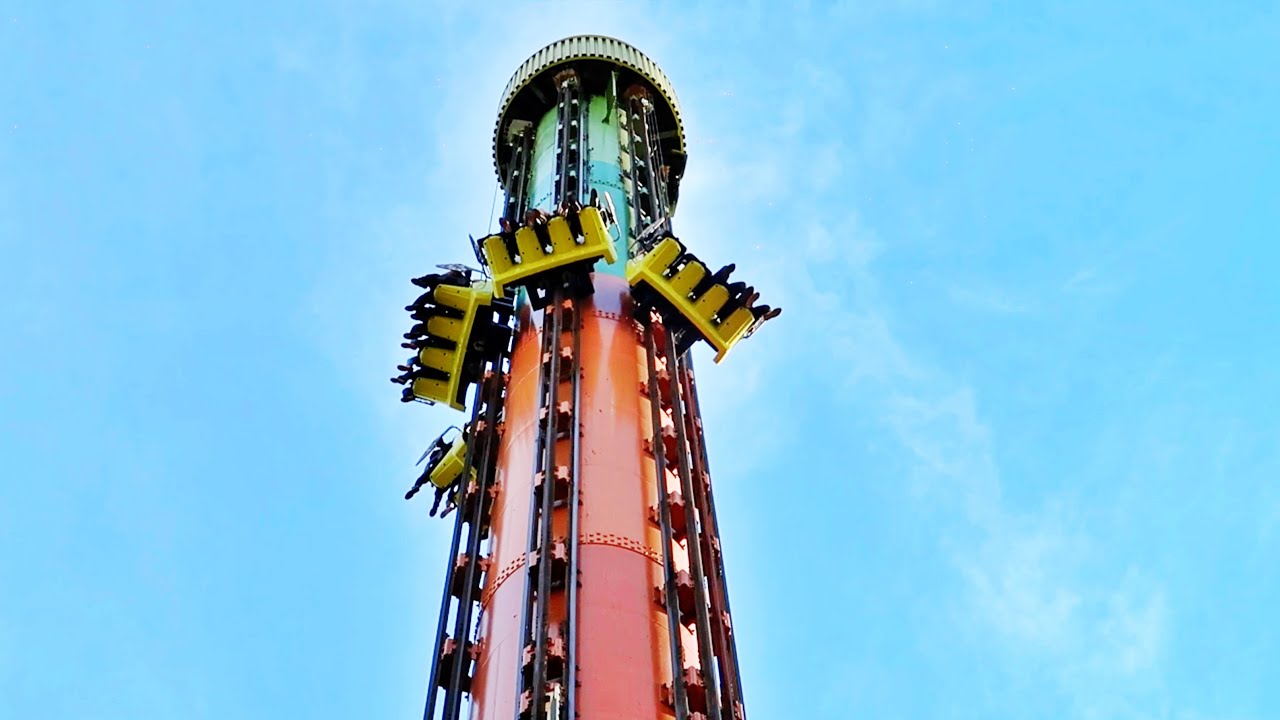 70 Meter hoher Drop Tower (Offride) Video California's Great America ...