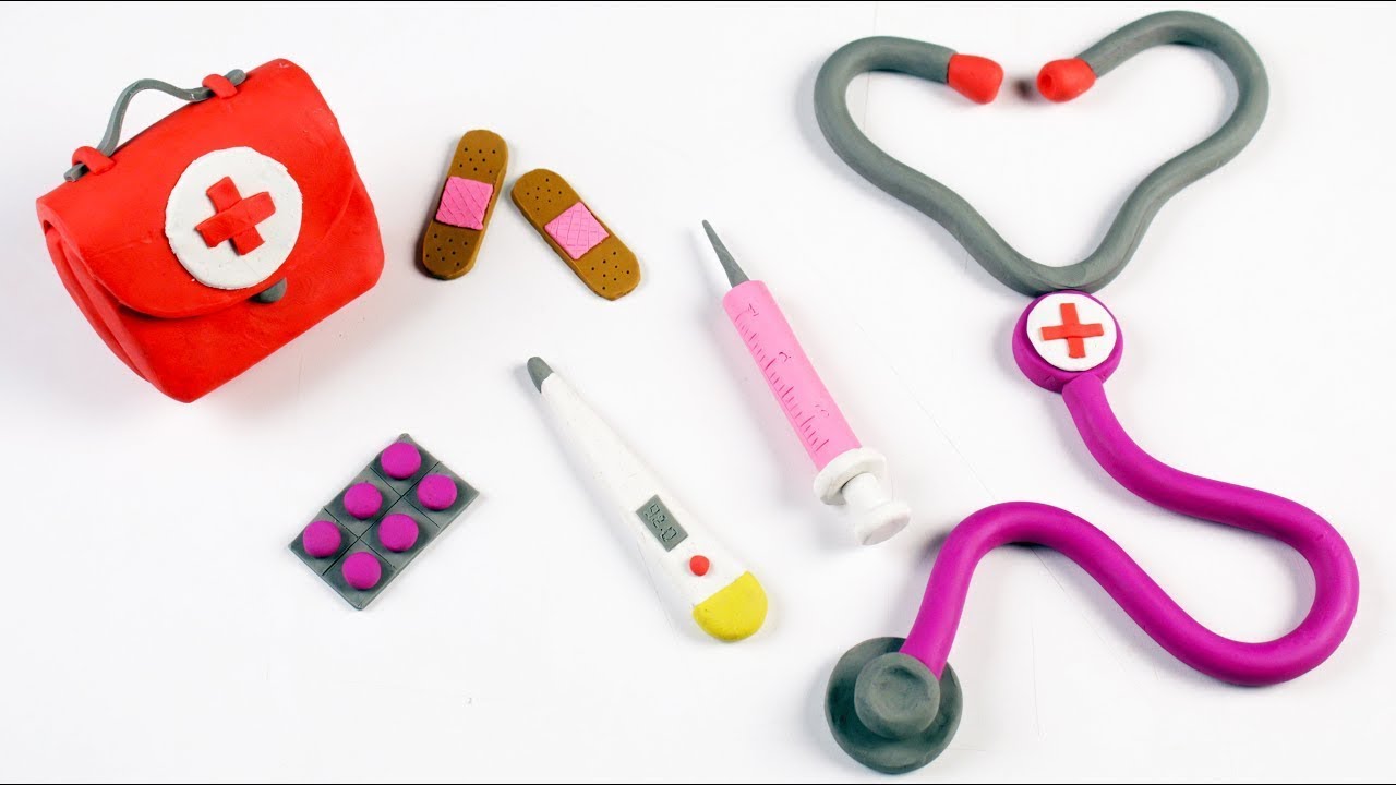 How to Make Play Doh Doctor First Aid Kit for Toddlers - YouTube