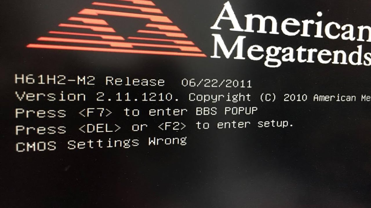 CMOS Setting Wrong เข้าวินโดว์ไม่ได้ - YouTube