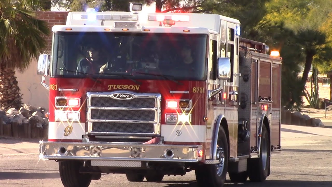 *NEW STATION* Tucson Fire Dept. Engine 9 and Paramedic 49 responding ...