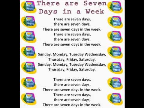 There are Seven Days in a Week (Days of the Week Rhymes & Songs) - YouTube