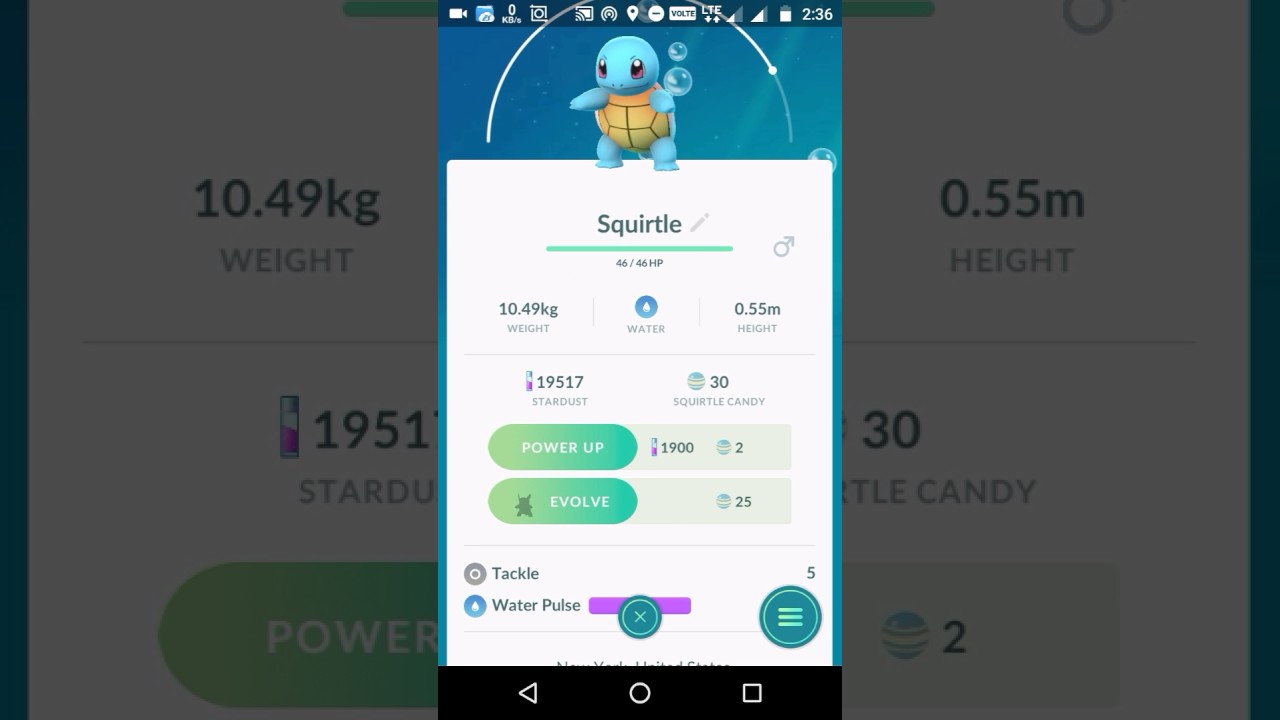 pokémon Go - Squirtle evolves in Wartortle - YouTube