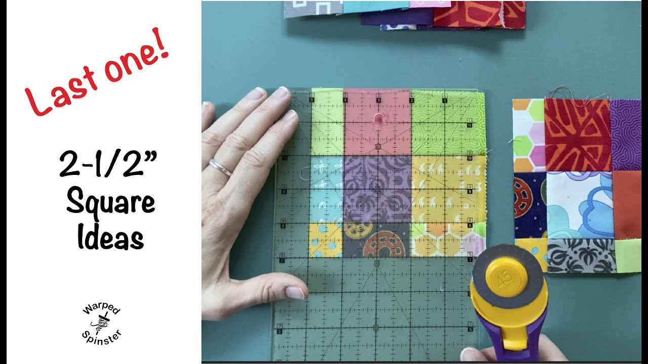 The last idea for 2-1/2" squares--for now, anyway! - YouTube
