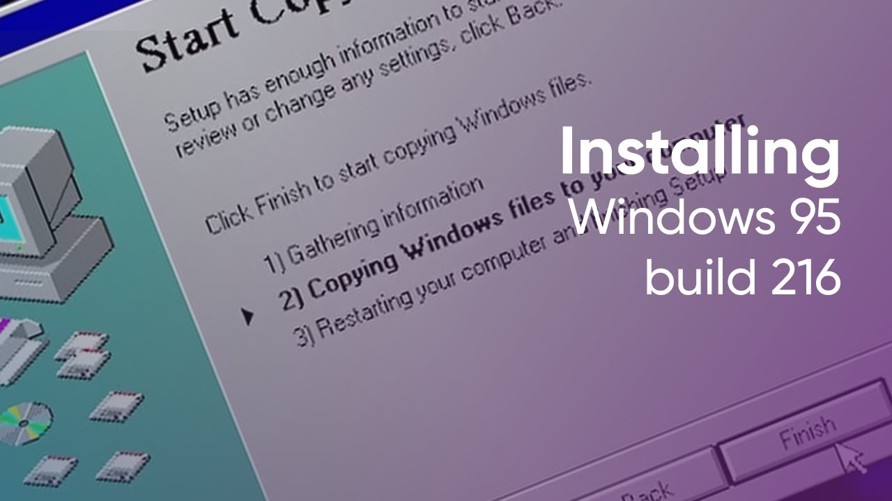 Installing Windows 95 build 216 - YouTube
