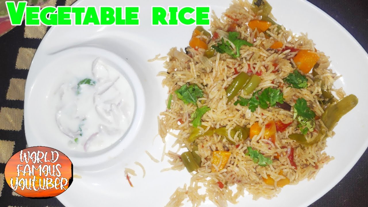 15 minutes Vegetable rice ready|Rice items|World Famous Youtuber - YouTube