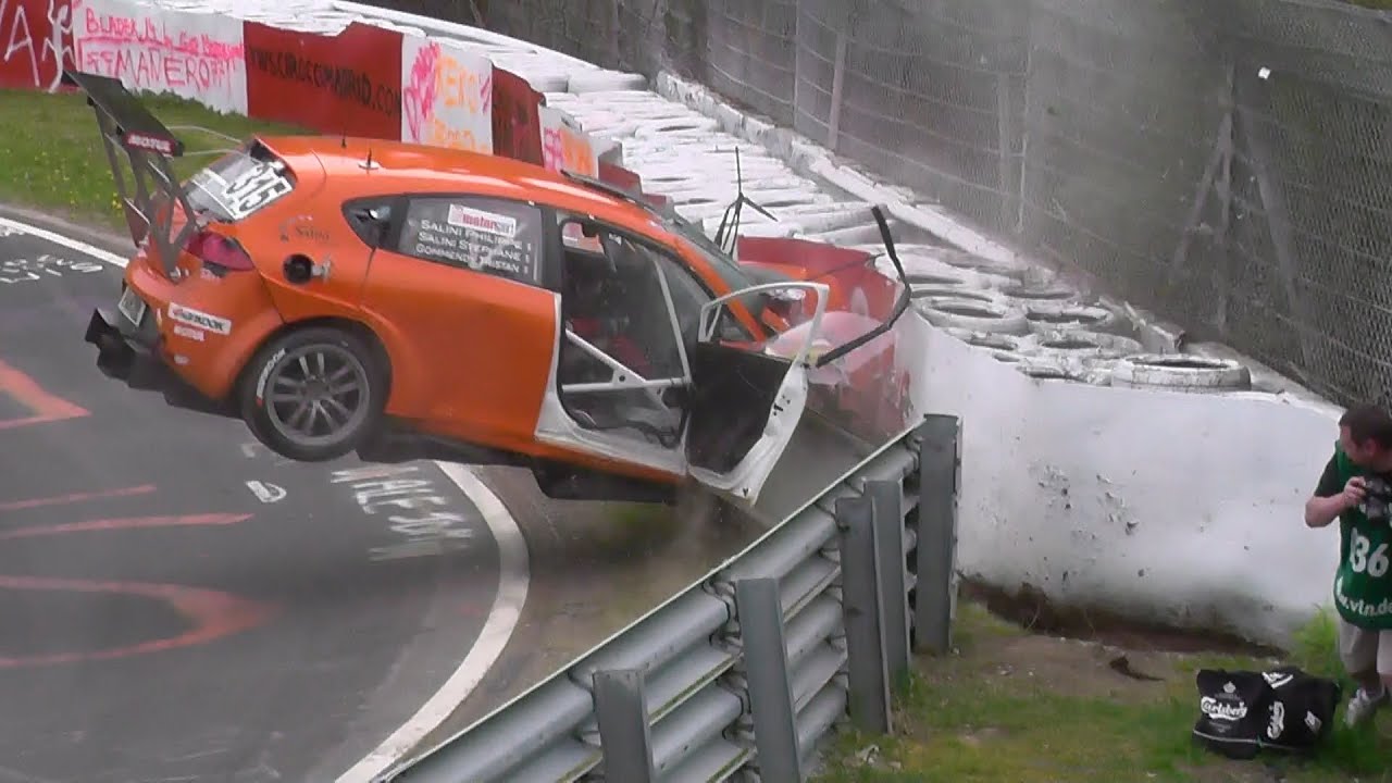 Huge Nurburgring Crash By Huge NASCAR Whelen Euro Series Crash Brands