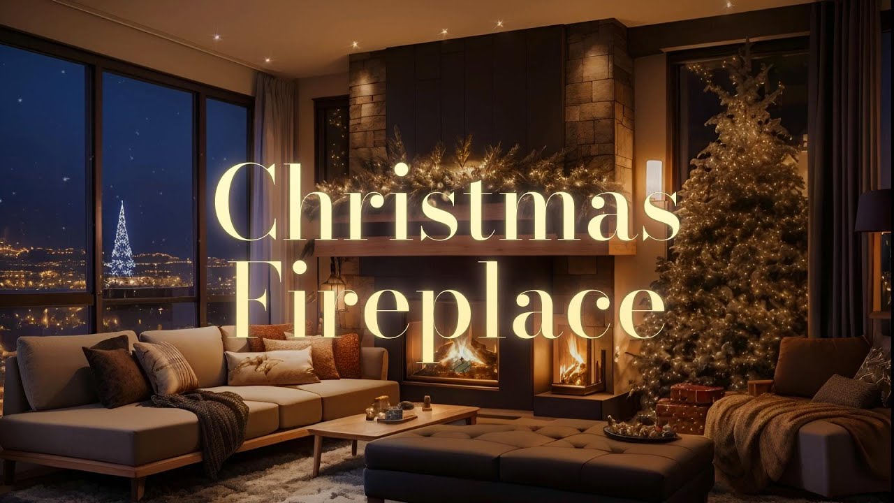 3 HOURS of Christmas FIREPLACE Video Loop Wallpaper Screesaver ...