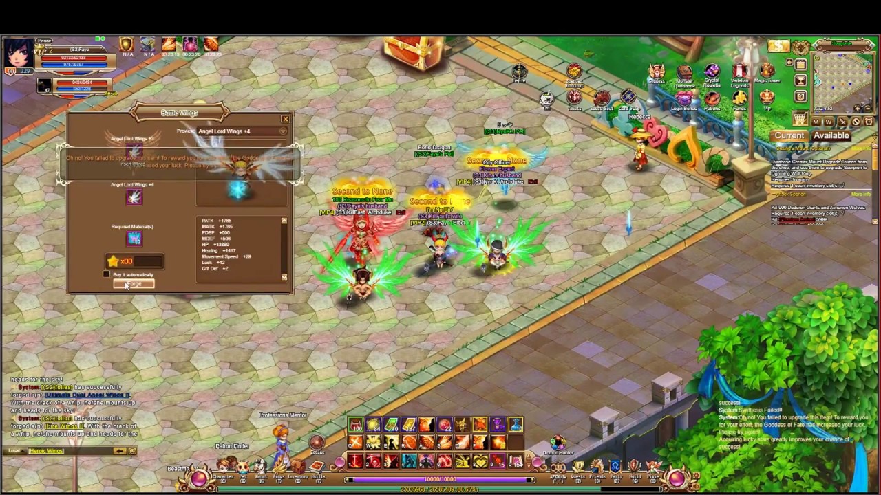 crystal saga II Wings Upgrade: Extreme Demigods Wings To Angel Lord ...