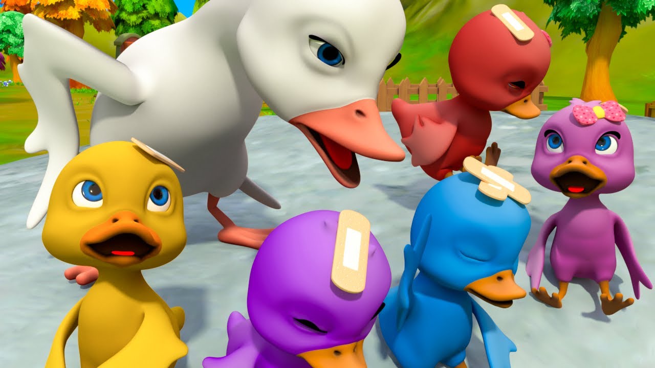 Five Little Ducks Song - Poor Duck No Way Home - Funny Kids Songs 😻🐨🐰🦁 ...