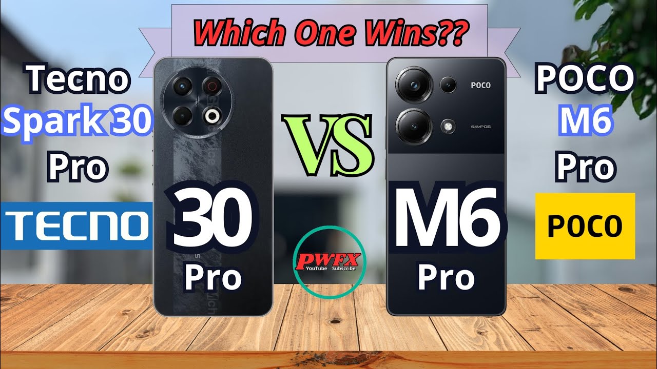 Tecno spark 30 pro vs POCO M6 pro, POCO M6 pro vs Tecno spark 30 pro ...