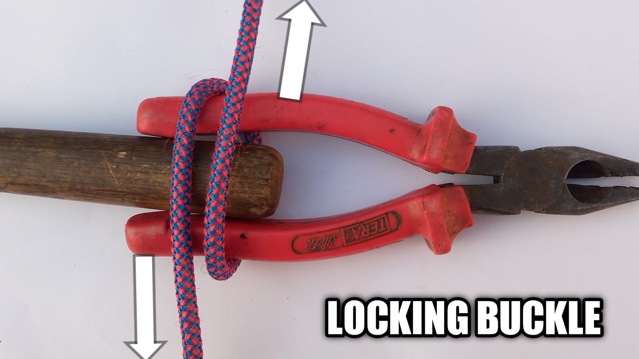 Locking buckle .this knot often use in daily life ,must to learn ...