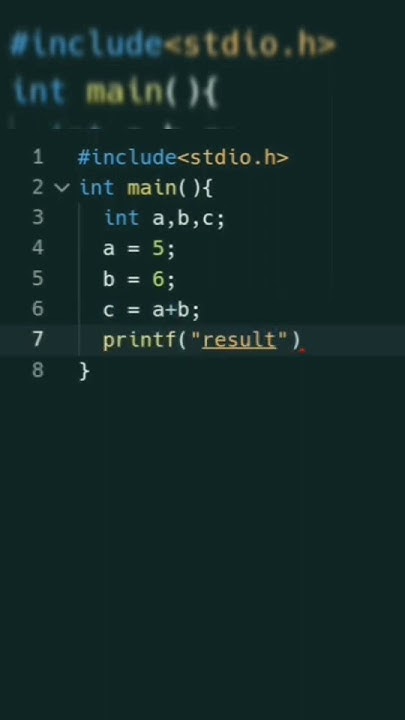 Addition in c. #coding #consistencyisthekeytosuccess - YouTube