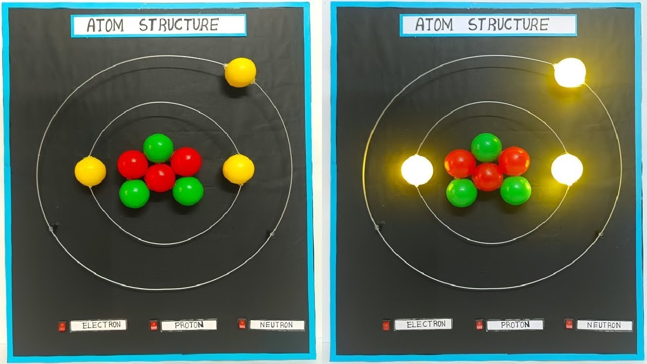 atom structure working model making with balls and led lights for ...