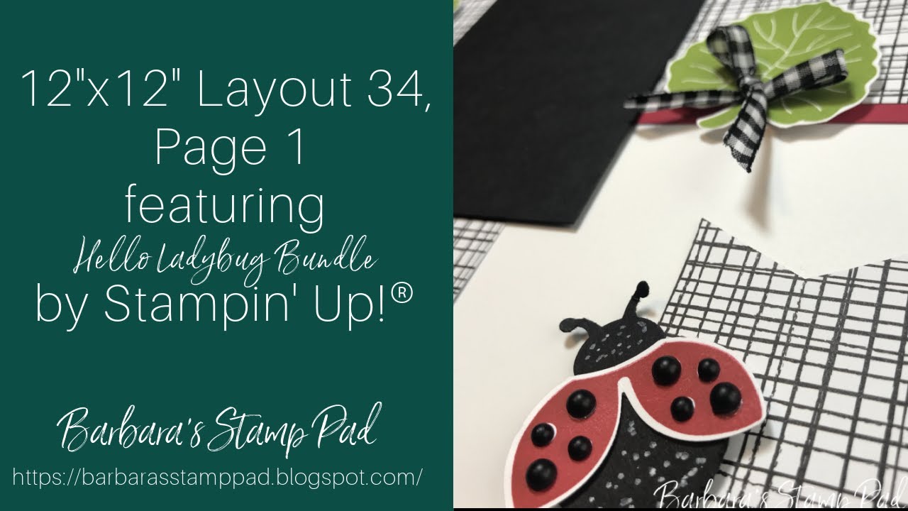 12"x12" Scrapbook Layout 34 - Hello Ladybug Bundle - YouTube
