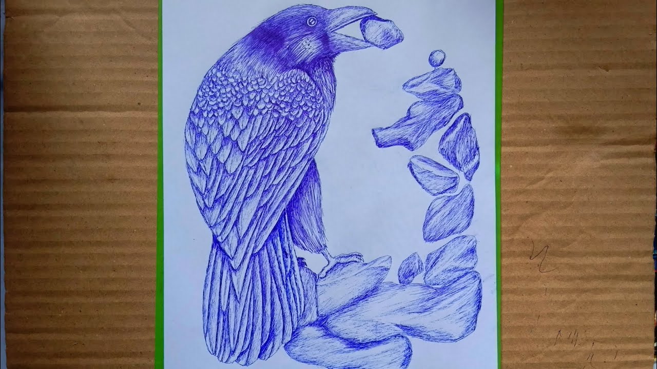 Bird shading tutorials with ball pen|HOW__TO__DRAW__A__BIRD easy ...