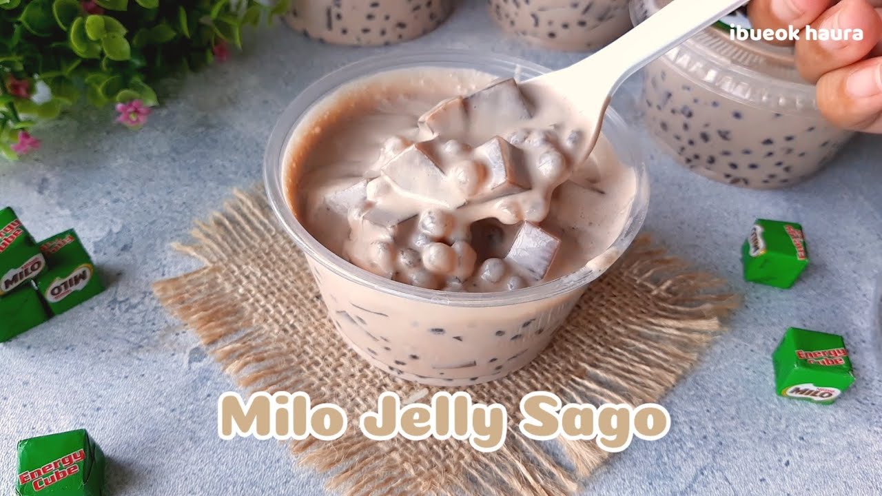 MILO JELLY SAGOO !! MANIS DINGIN CREAMYY - YouTube