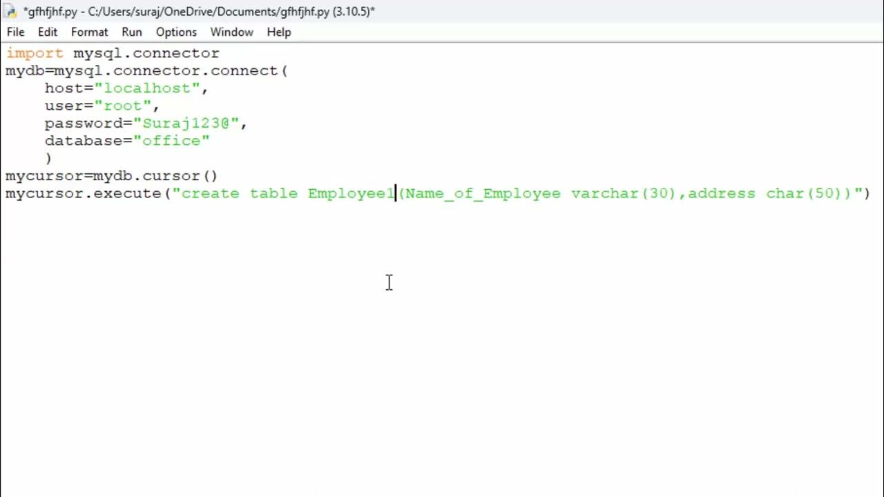 How To Create Table In Mysql Using Python In Hindi Computerexcelsolution Mysql Youtube