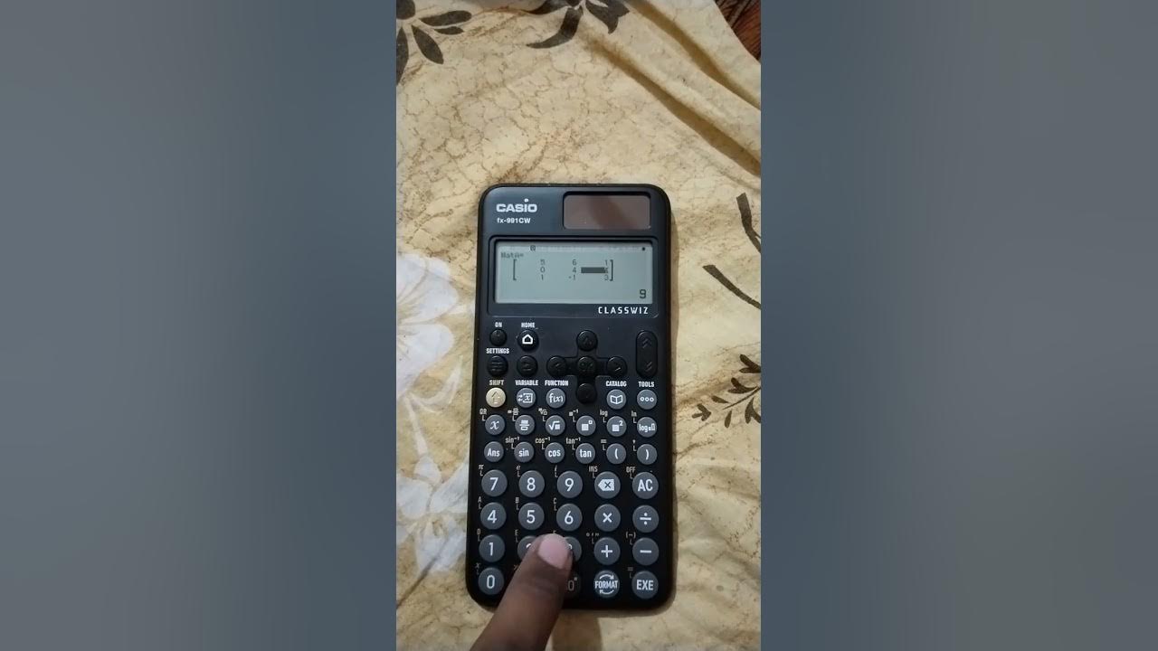 # How to solve inverse matrix by fx 991 cw calculator. - YouTube