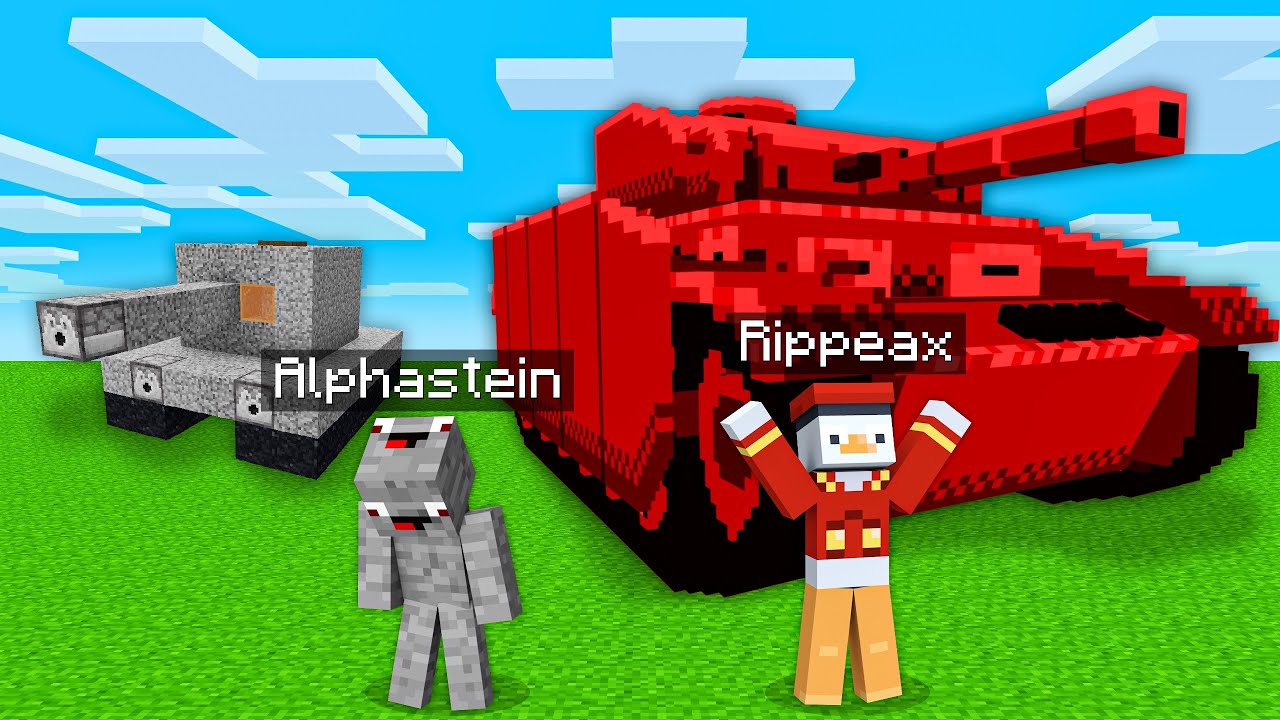 Alphastein PANZER vs Rippeax PANZER Survival Battle in Minecraft - YouTube