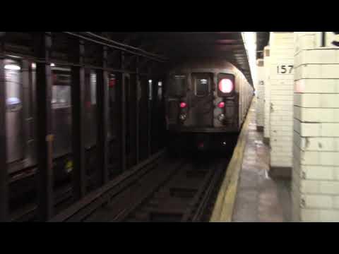 IRT Broadway/7th Avenue Line: 1 Trains at 157 St [R62A] - NYC Subway - YouTube
