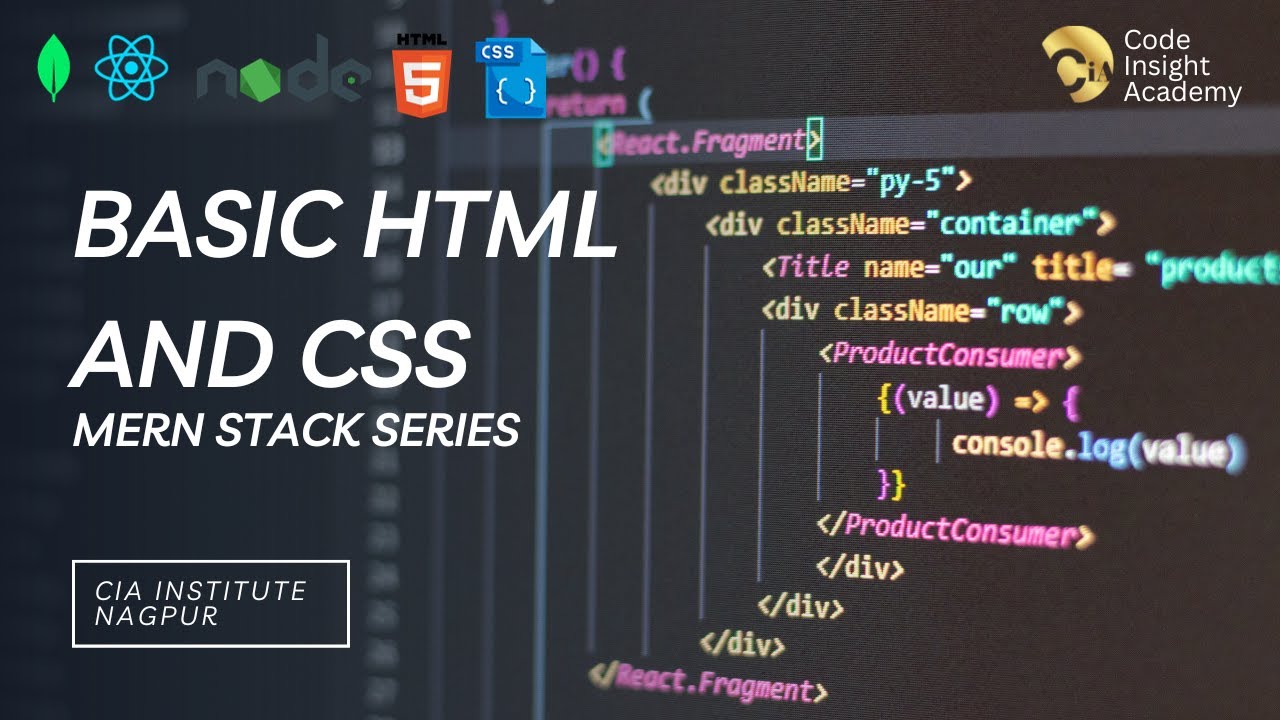 Day 2: Basics of HTML and CSS - Full Stack Series - YouTube