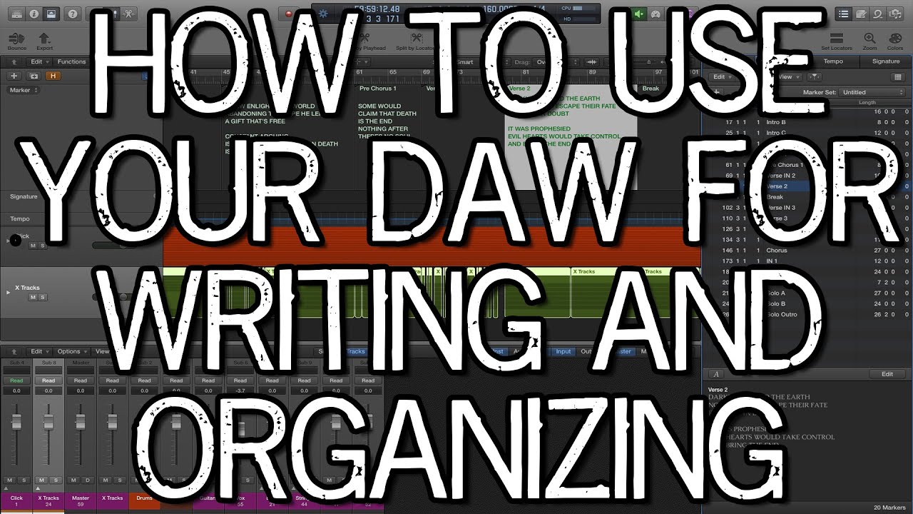 Home Studio: How To Use Your DAW For Writing And Organizing - YouTube