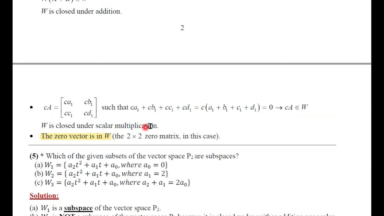 Linear Algebra Tutorial #3 - YouTube