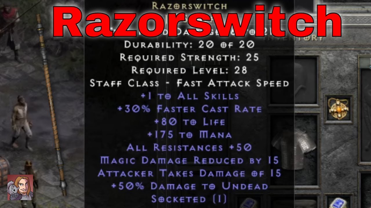 D2R Unique Items - Razorswitch (Jo Staff) - YouTube