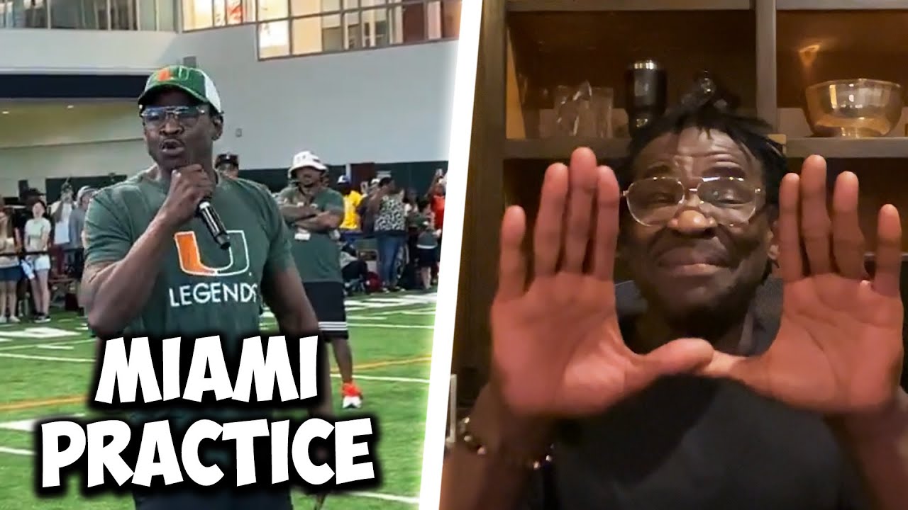 Michael Irvin at Miami Hurricanes Legends Camp - YouTube