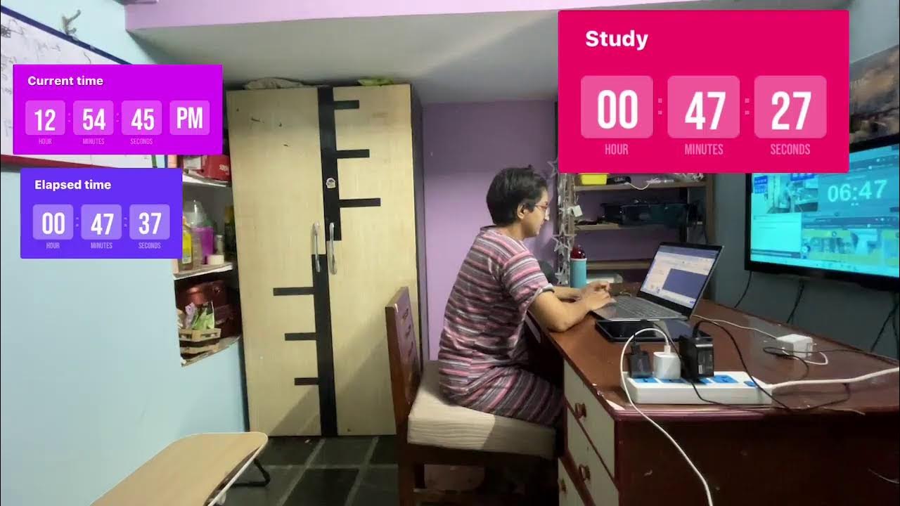 Study with me | scaler student | coding | Placement preparation | Pomodoro 50/10 | Study live ...