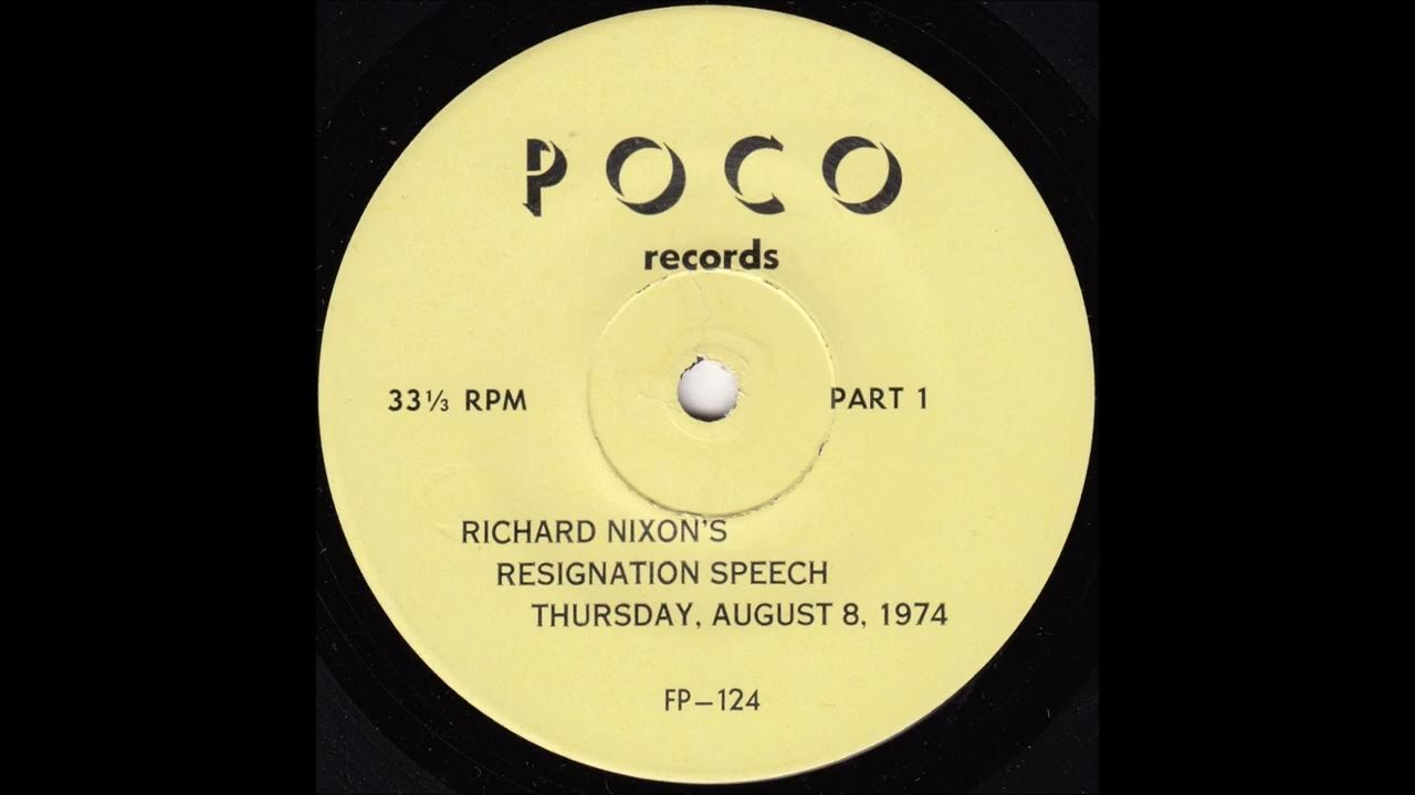 Richard Nixon's Resignation Speech (Part 1) - YouTube