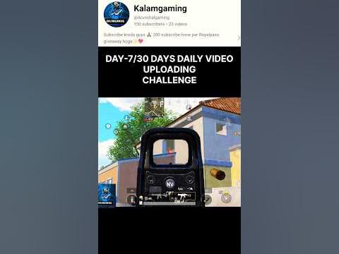Day-7/30 DAYS DAILY VIDEO UPLOADING CHALLENGE #bgmi #pubgmobile #gaming #ytshorts - YouTube