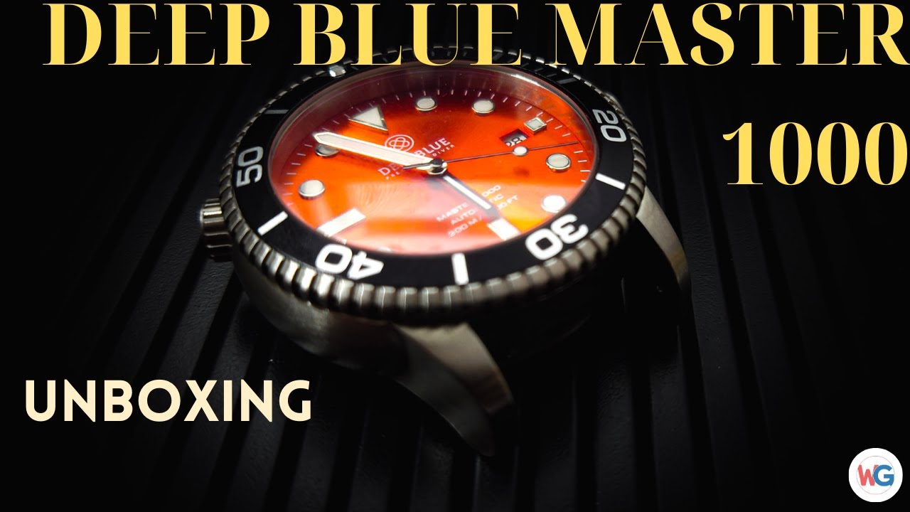 Orange dial diver, Deep Blue Master 1000 budget diving watch - YouTube