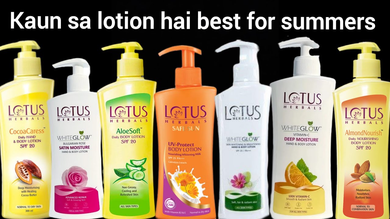 Lotus body lotions | summer best body lotion | LOTUS top 7 body lotion ...
