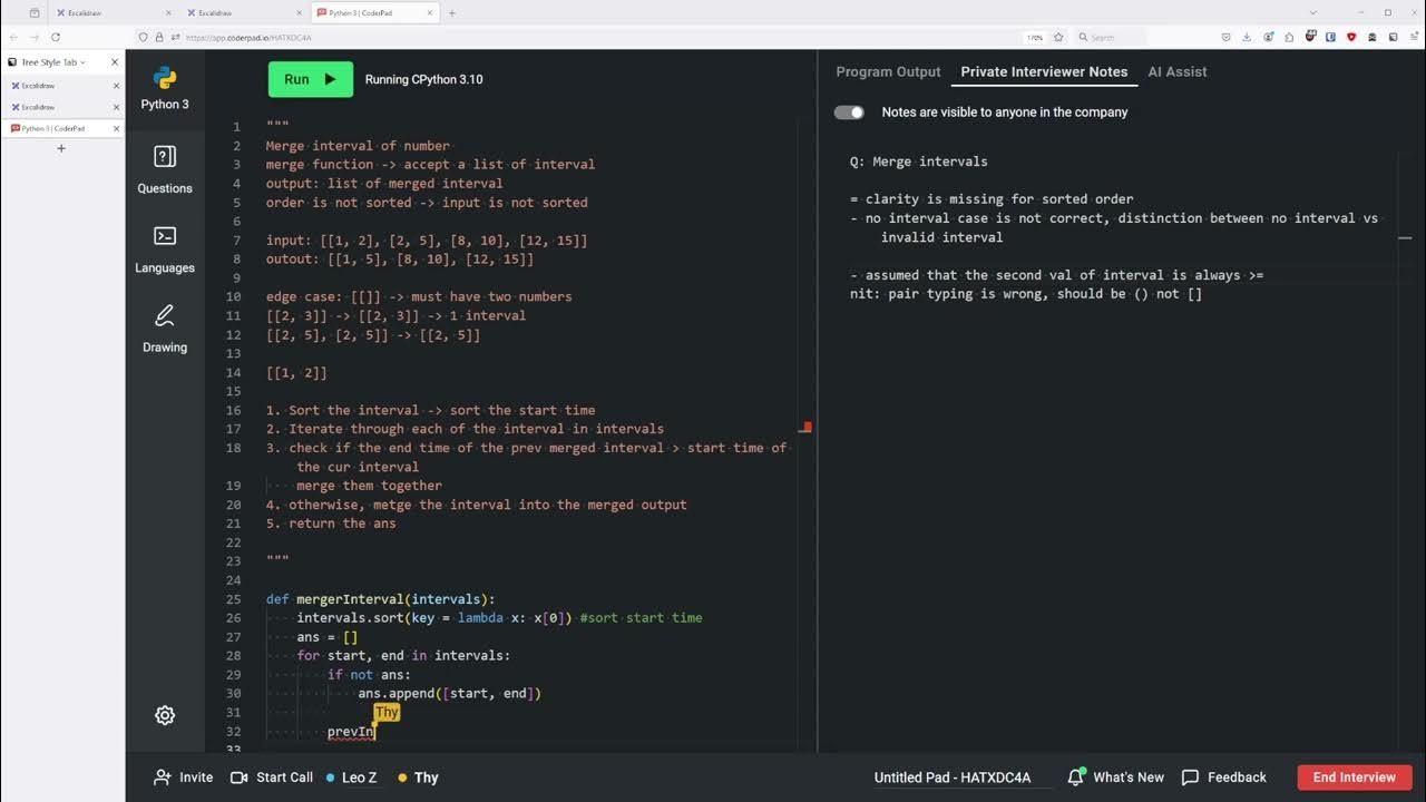 Mock Leetcode interview - Merge intervals & k distance from root - YouTube