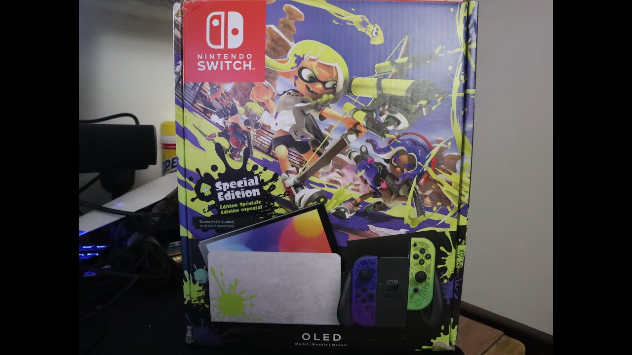 Nintendo Switch OLED Splatoon Special Edition Unboxing - YouTube