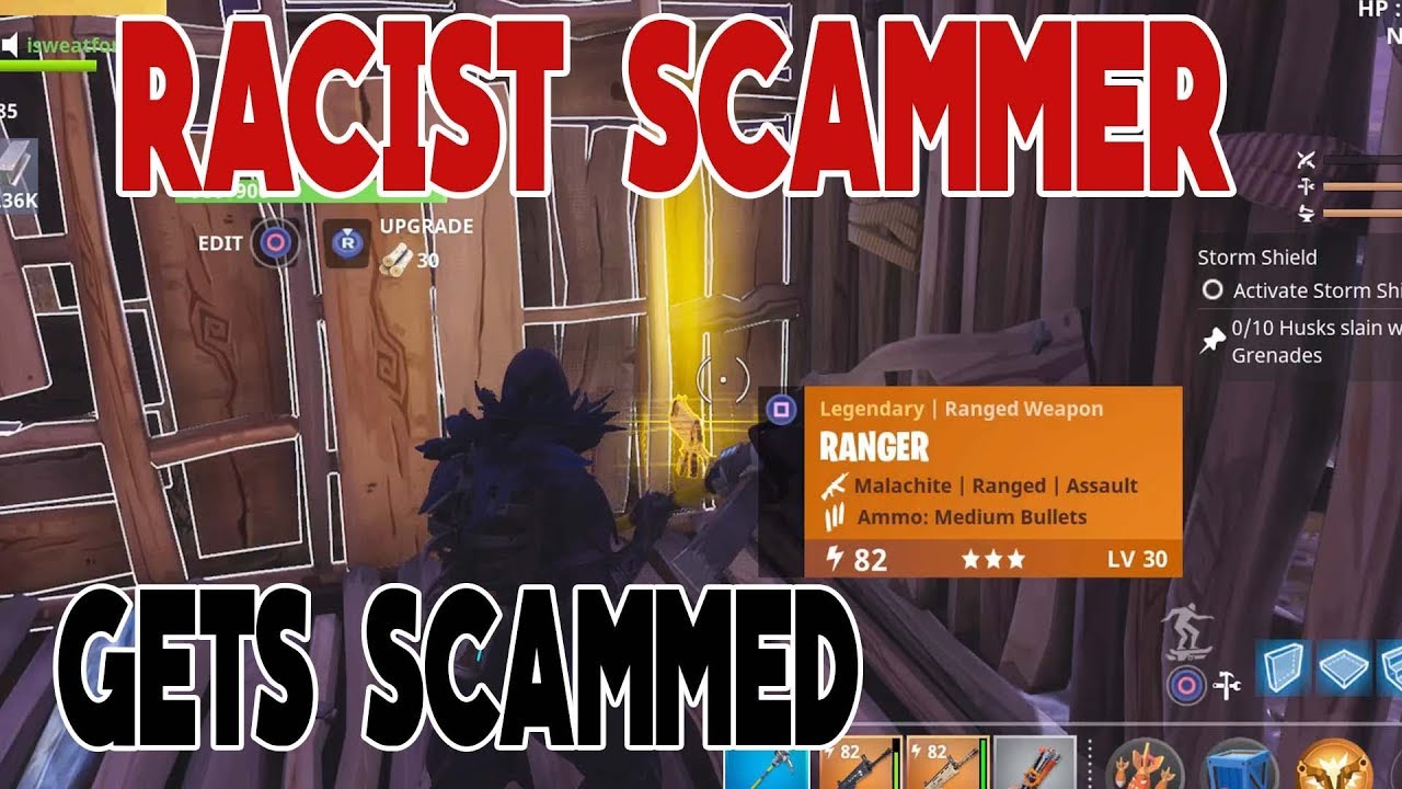 SCAMMER GETS SCAMMED IN FORTNITE SAVE THE WORLD PVE - YouTube