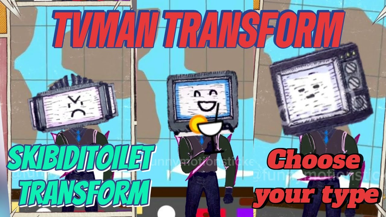 😂 TV Man's CRAZY Face Transformations! (Skibidi Toilet Series Parody) 🎭 ...