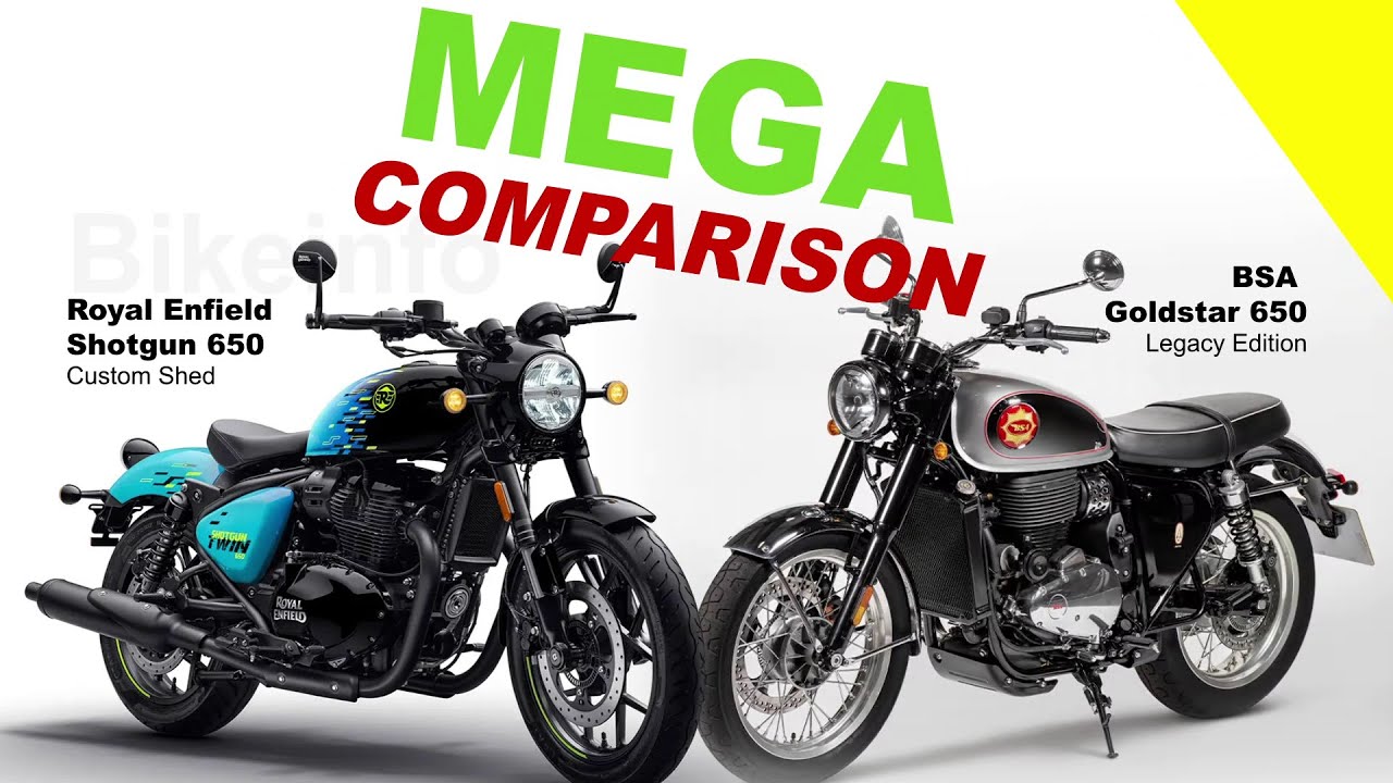 Royal Enfield Shotgun 650 vs BSA Goldstar 650 | MEGA COMPARISON @bikeinfo-199 - YouTube