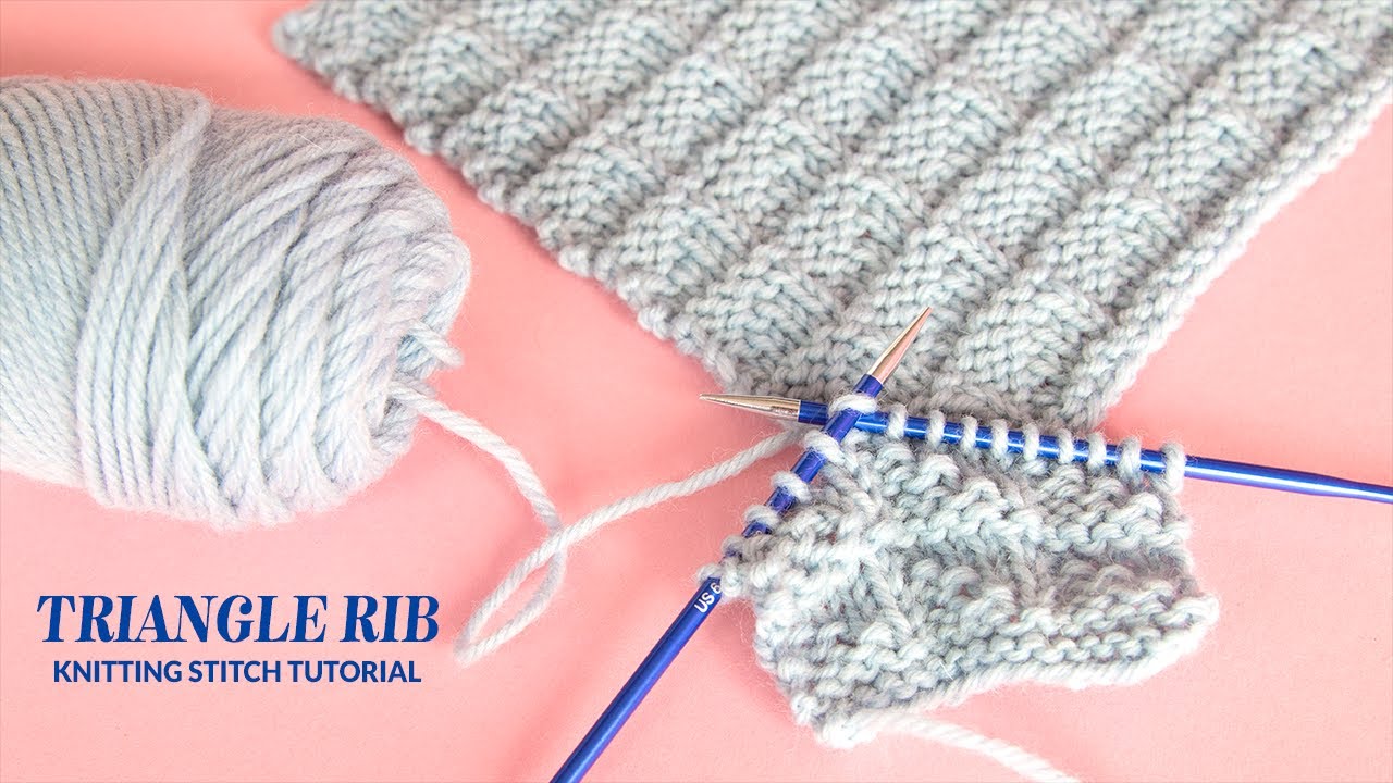 Triangle Rib Stitch | Hands Occupied Knitting Tutorial - YouTube