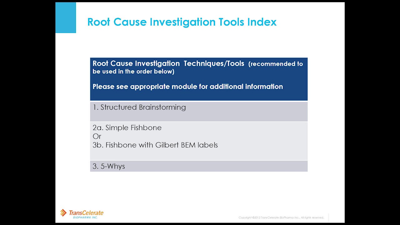 3 5 CAPA Lifeycle Tools FINAL Root Cause Investigation Tools - YouTube