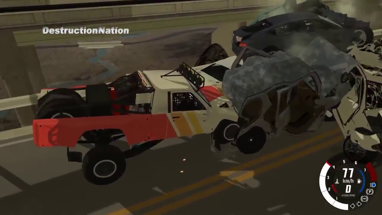 DestructionNation! Collapsing Bridge Pileup Crashes #10 - BeamNG Drive ...
