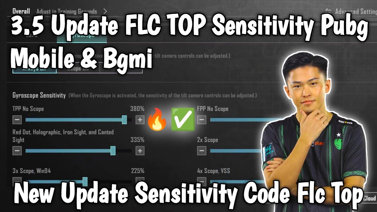 3.5 Update FLC TOP Sensitivity Pubg Mobile & Bgmi | New Sensitivity Code Flc Top - YouTube