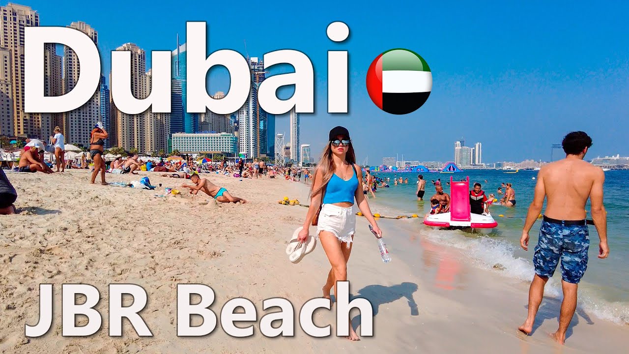 Dubai JBR Beach (Jumeriah Beach Residence) Walking Tour 4K - YouTube