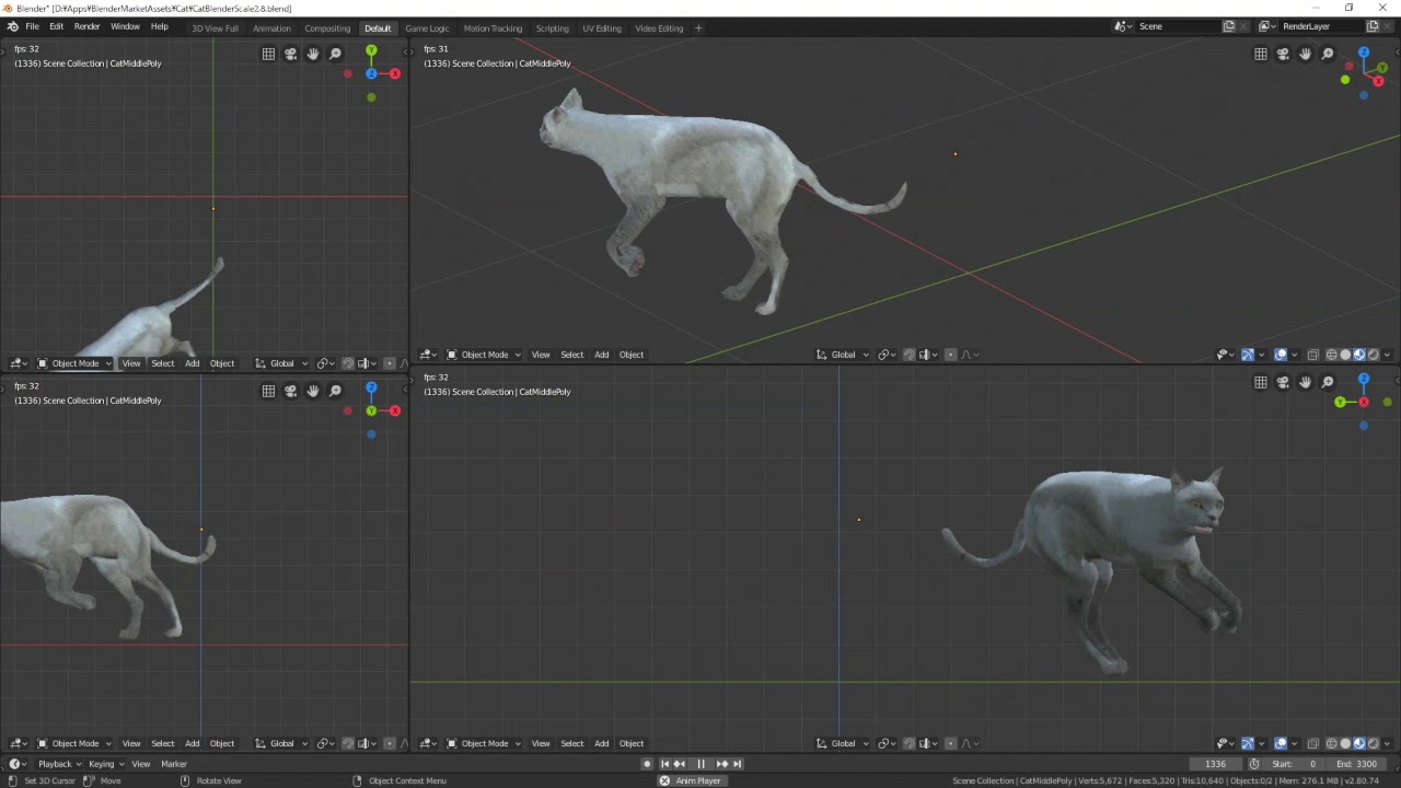 Blender cat material - YouTube