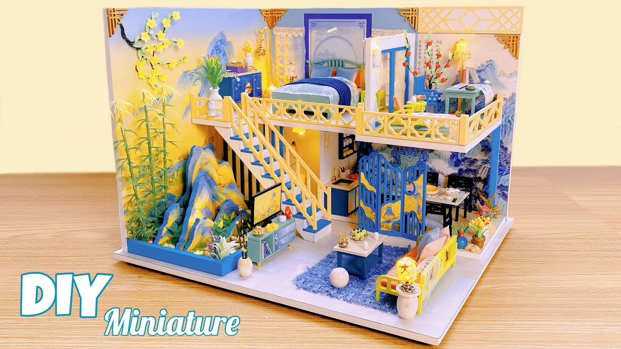 Making Traditional Asian House - Relaxing Miniature DIY - YouTube